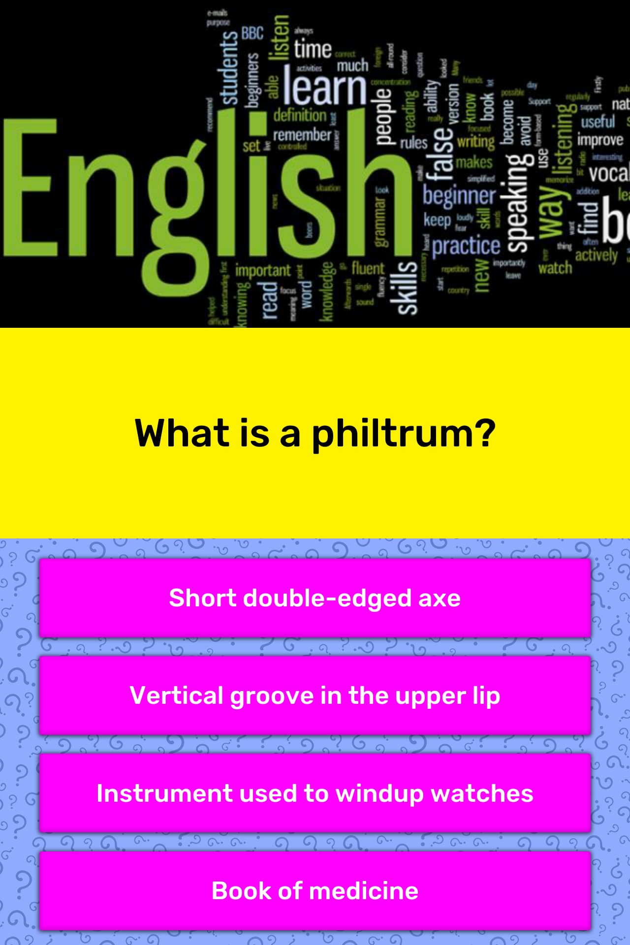 What is a philtrum? | Trivia Answers | QuizzClub