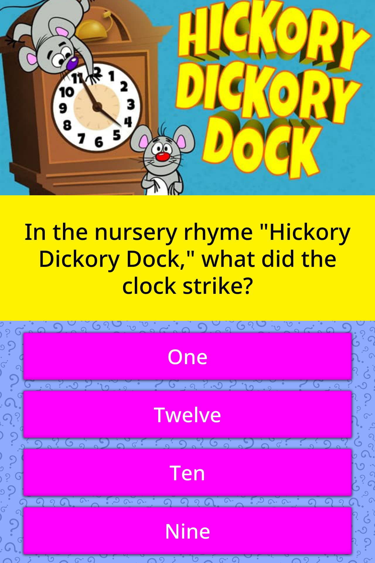 In The Nursery Rhyme Hickory Trivia Questions QuizzClub in-the-nursery-rhyme-hickory-trivia-questions-quizzclub