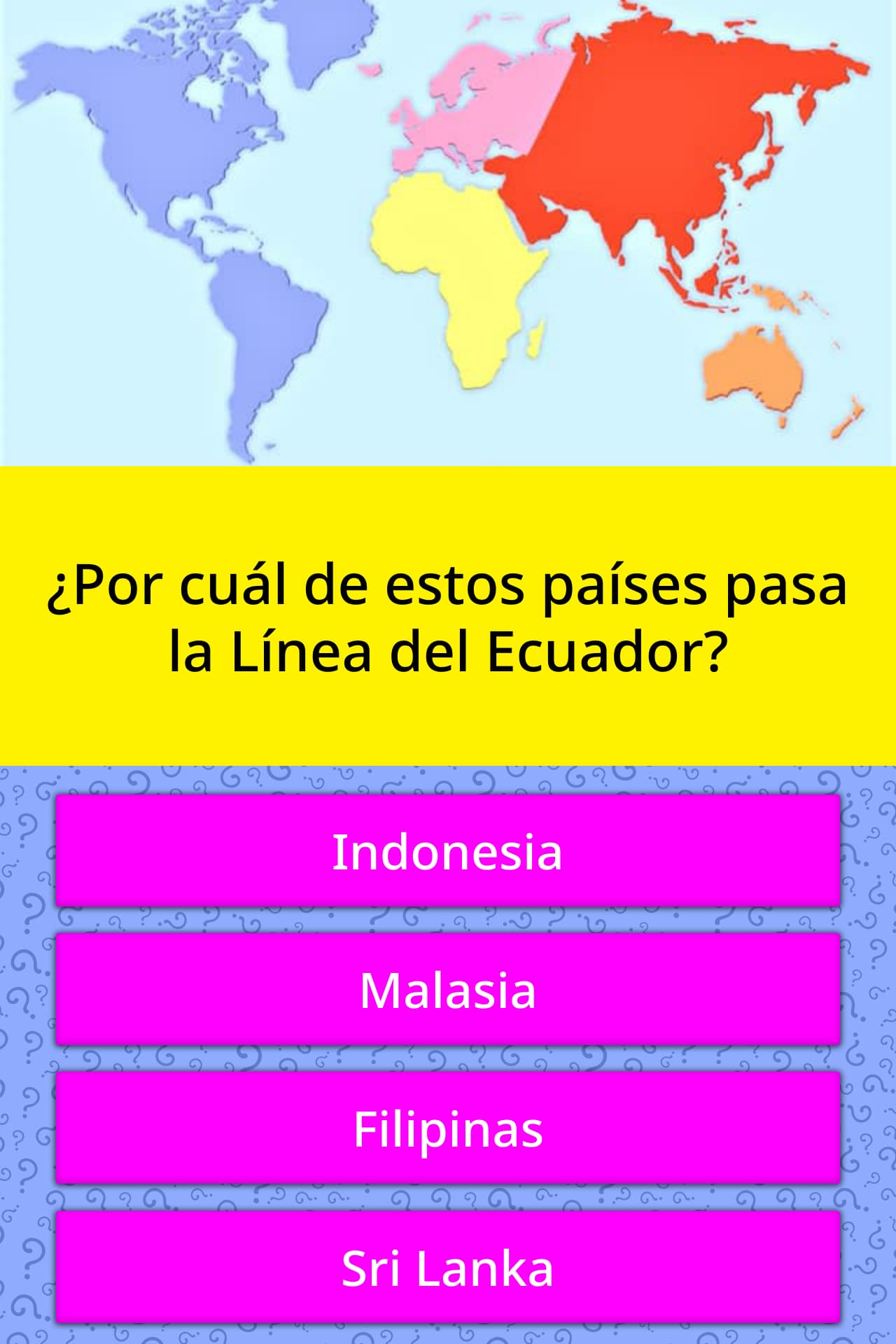 ¿Por cuál de estos países pasa la... | Las Preguntas Trivia