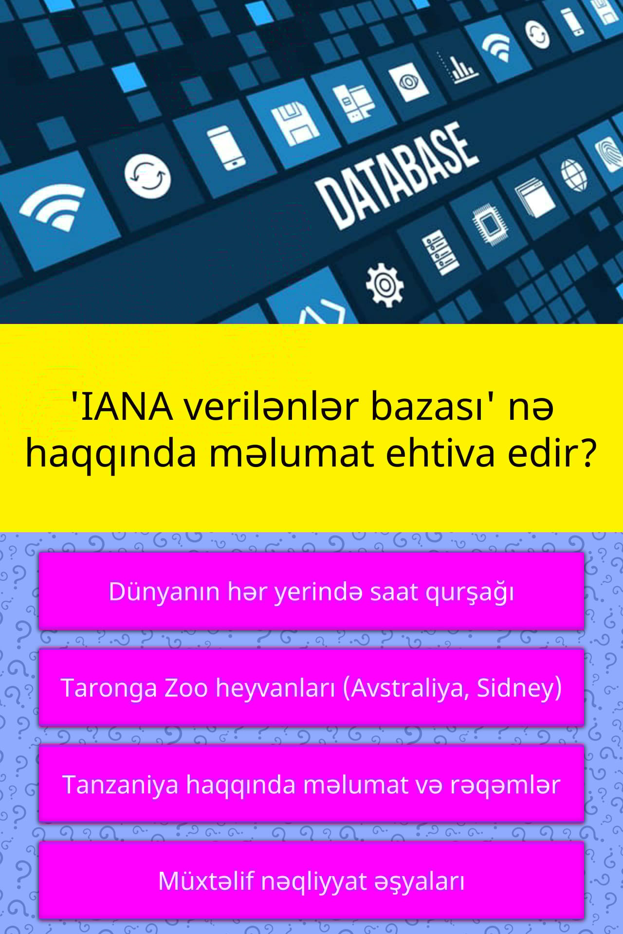 What Does The tz Database Contain Trivia ions QuizzClub