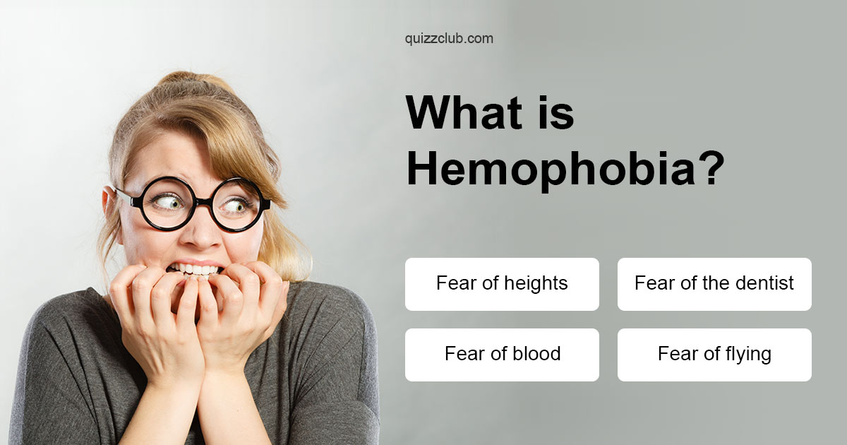 What is Hemophobia? | Trivia Answers | QuizzClub